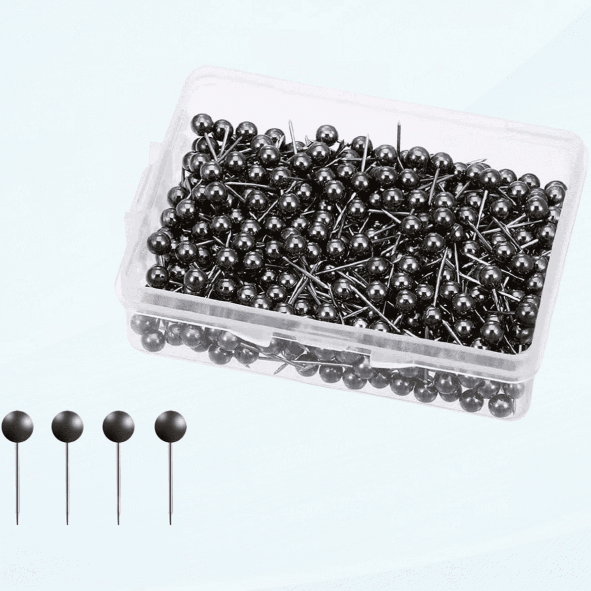 500Pcs Round Pearl Head Pins Bulk Creative Map Tacks Push Pin with ...