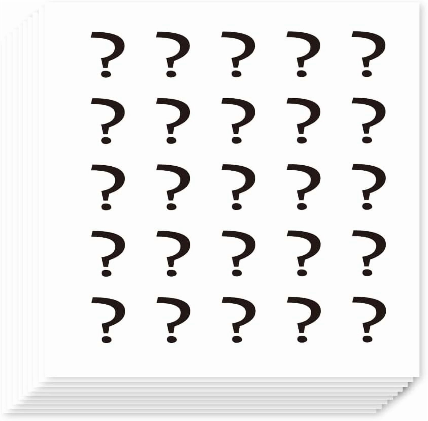 500Pcs Self-Adhesive Planner Stickers Question Mark Stickers Symbol ...