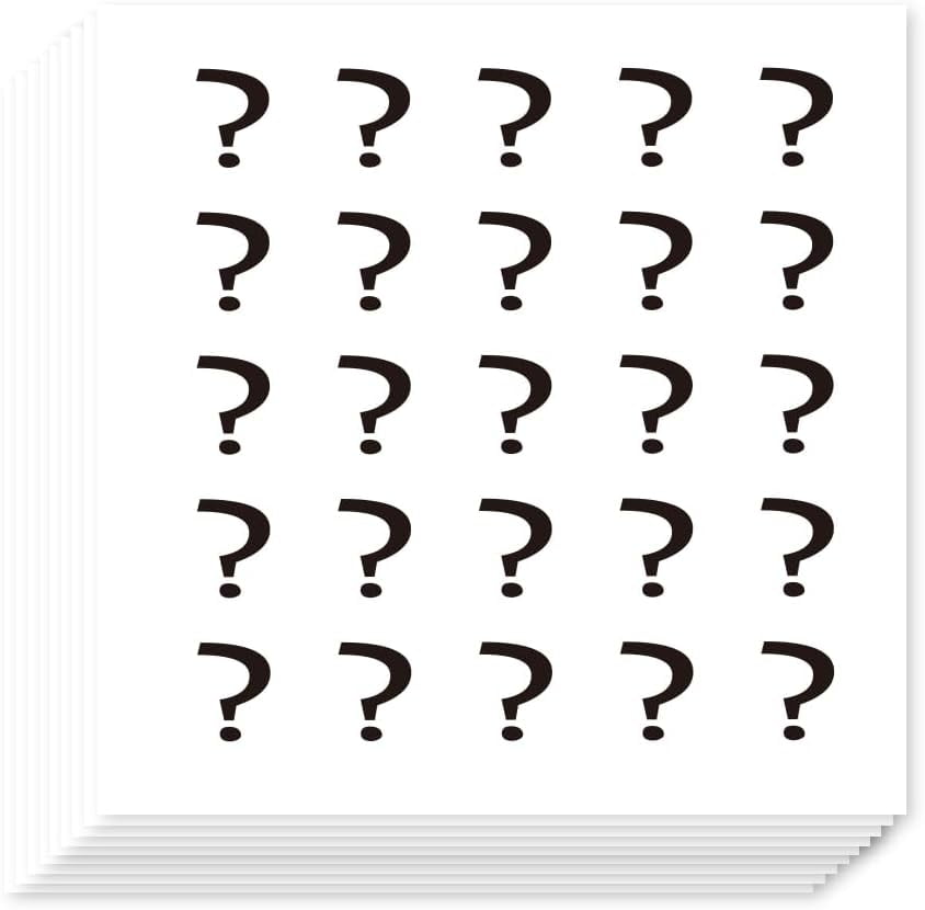 500Pcs Self-Adhesive Planner Stickers Question Mark Stickers Symbol ...