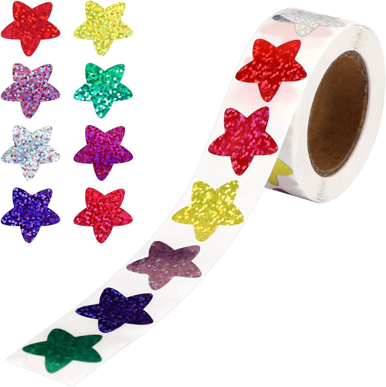 500Pcs Self Adhesive Star Reward Stickers -Happon 0.98in Waterproof ...