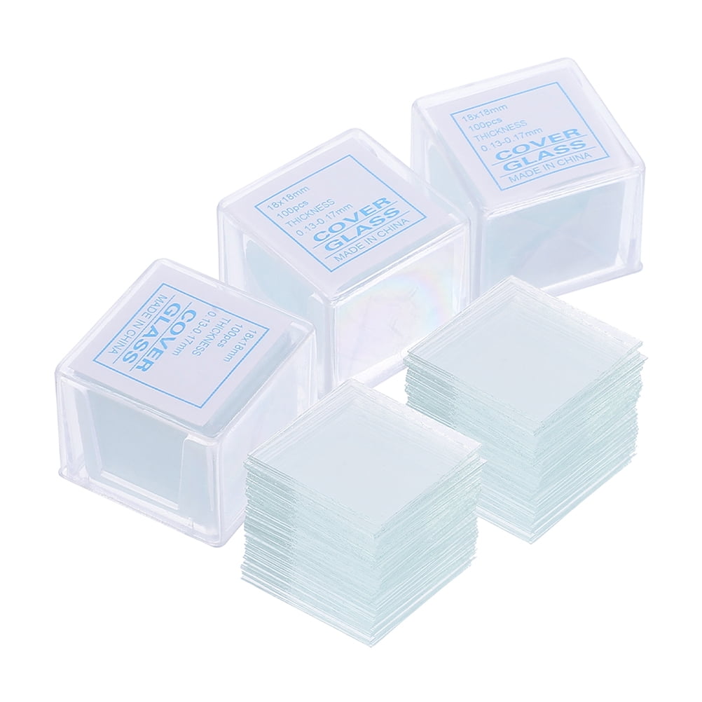 500 Pieces Glass Microscope Slides with 22x22mm Square Cover for Lab ...