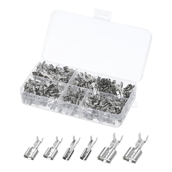 500Pcs Spade Terminals Open Barrel Terminal Wire Cable Connector for ...