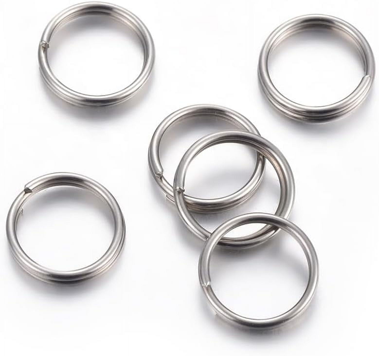 500Pcs Tarnish Resistant 304 Stainless Steel Split Rings Double Loops Jump Rings 8x1.3mm Inner ...