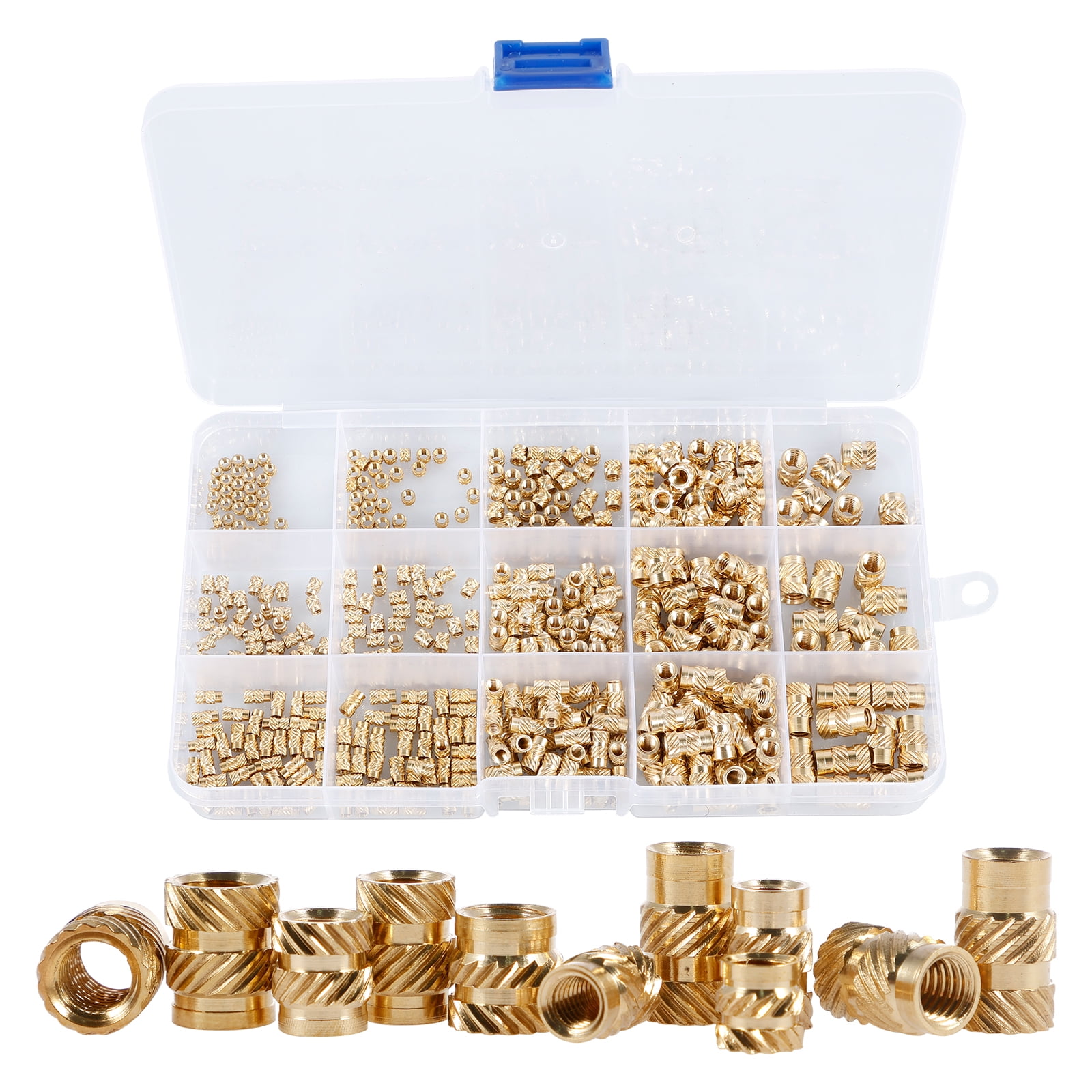 500Pcs Threaded Inserts Metric Knurled Nuts Assortment Kit M2 M2.5 M3 ...