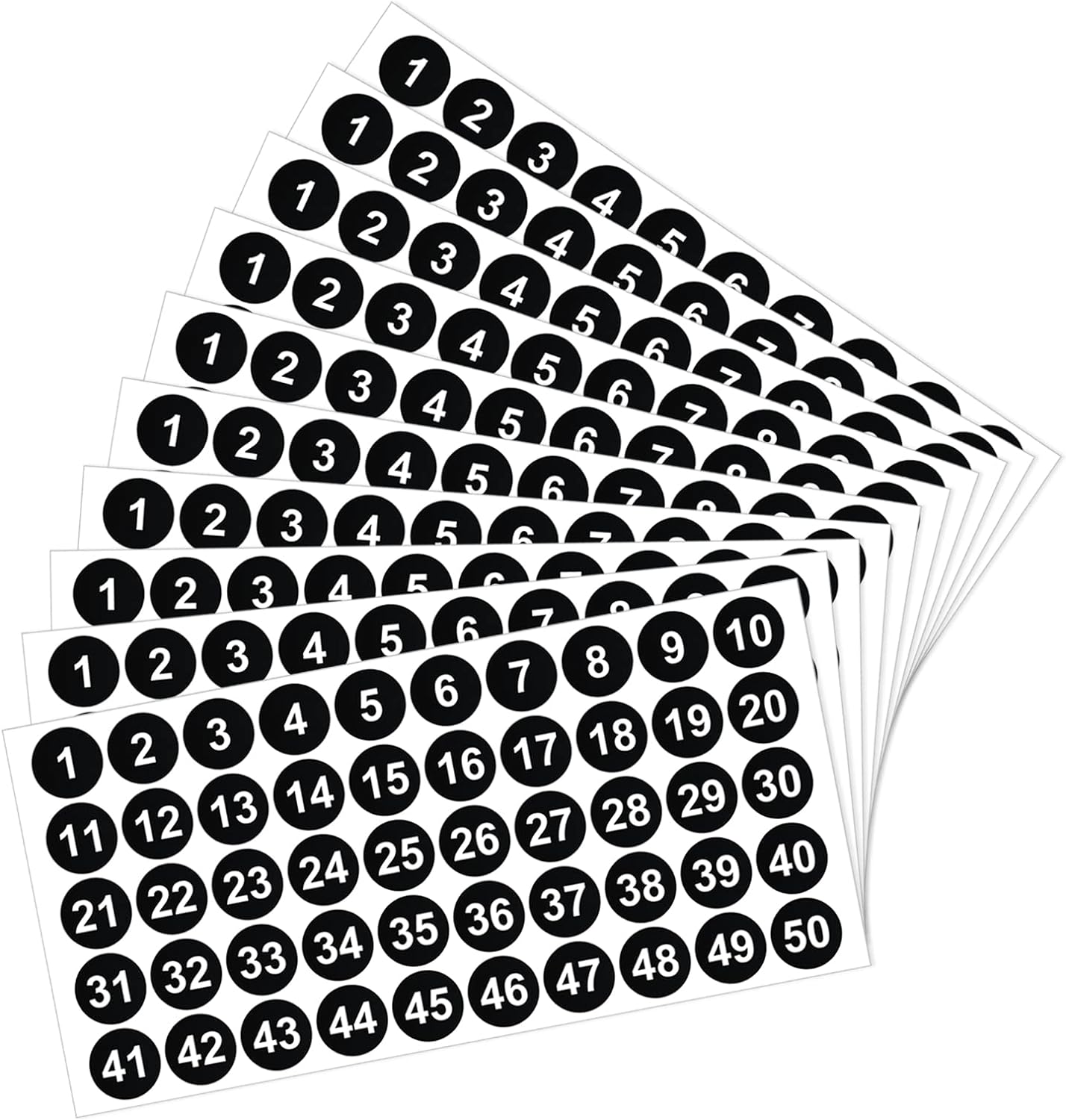 500Pcs Vinyl Number Stickers - Self-Adhesive Waterproof Numbered ...