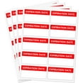 500Pcs White and Red Expiration Date Label Sticker,Medication ...
