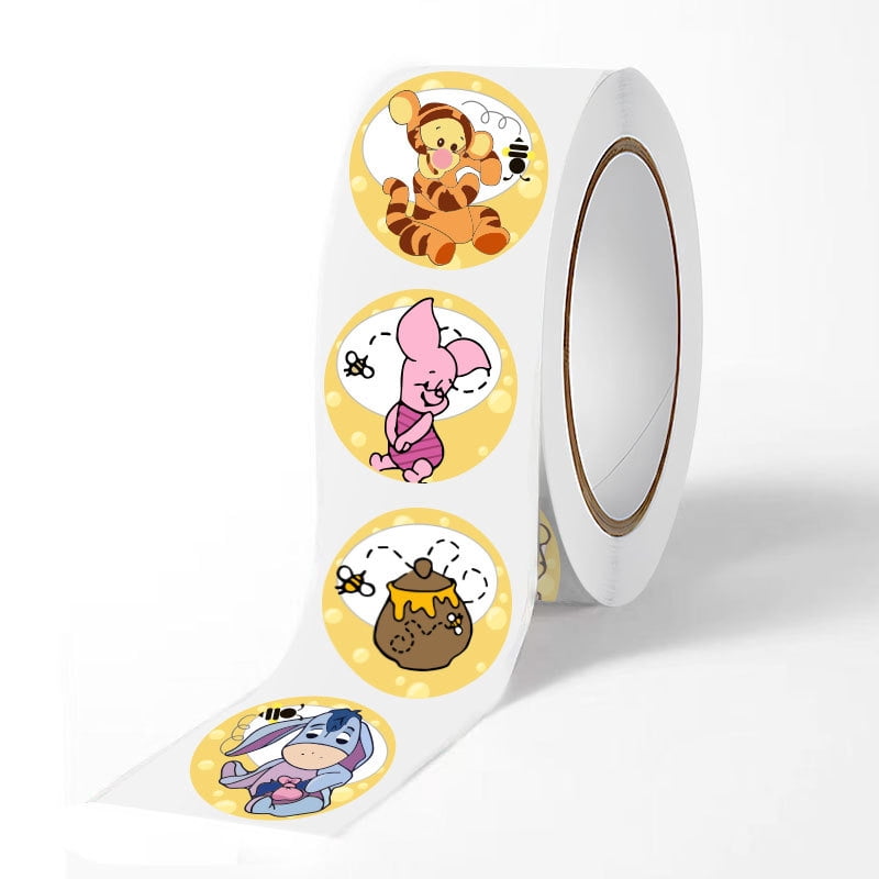 500Pcs Winnie Pooh Cute Classic Cartoon Stickers, Movie Decals Rolls ...