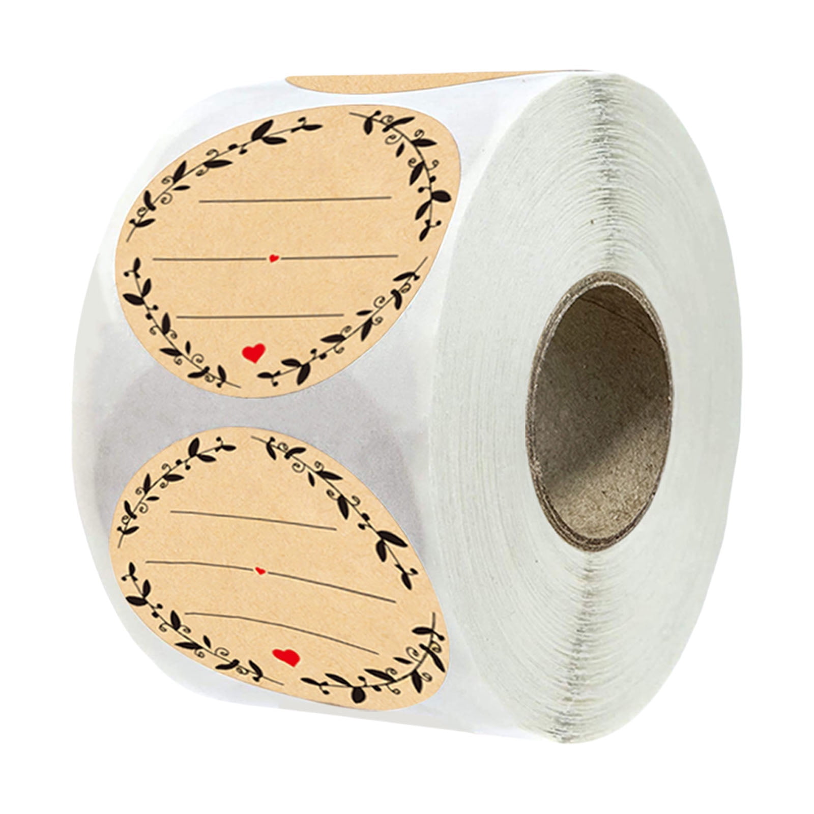 500Pieces Brown Labels for Retail and Crafts Wreath Designs Canning Jar ...