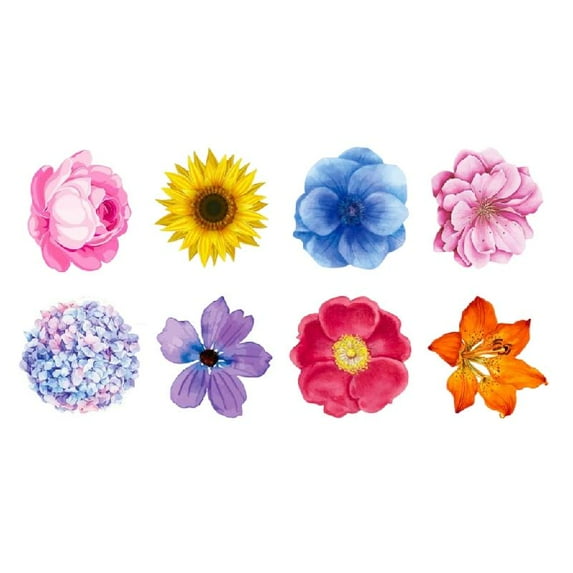 500Pieces Flower Shaped Sticker Wrapping Labels Flower Seal Sticker for ...