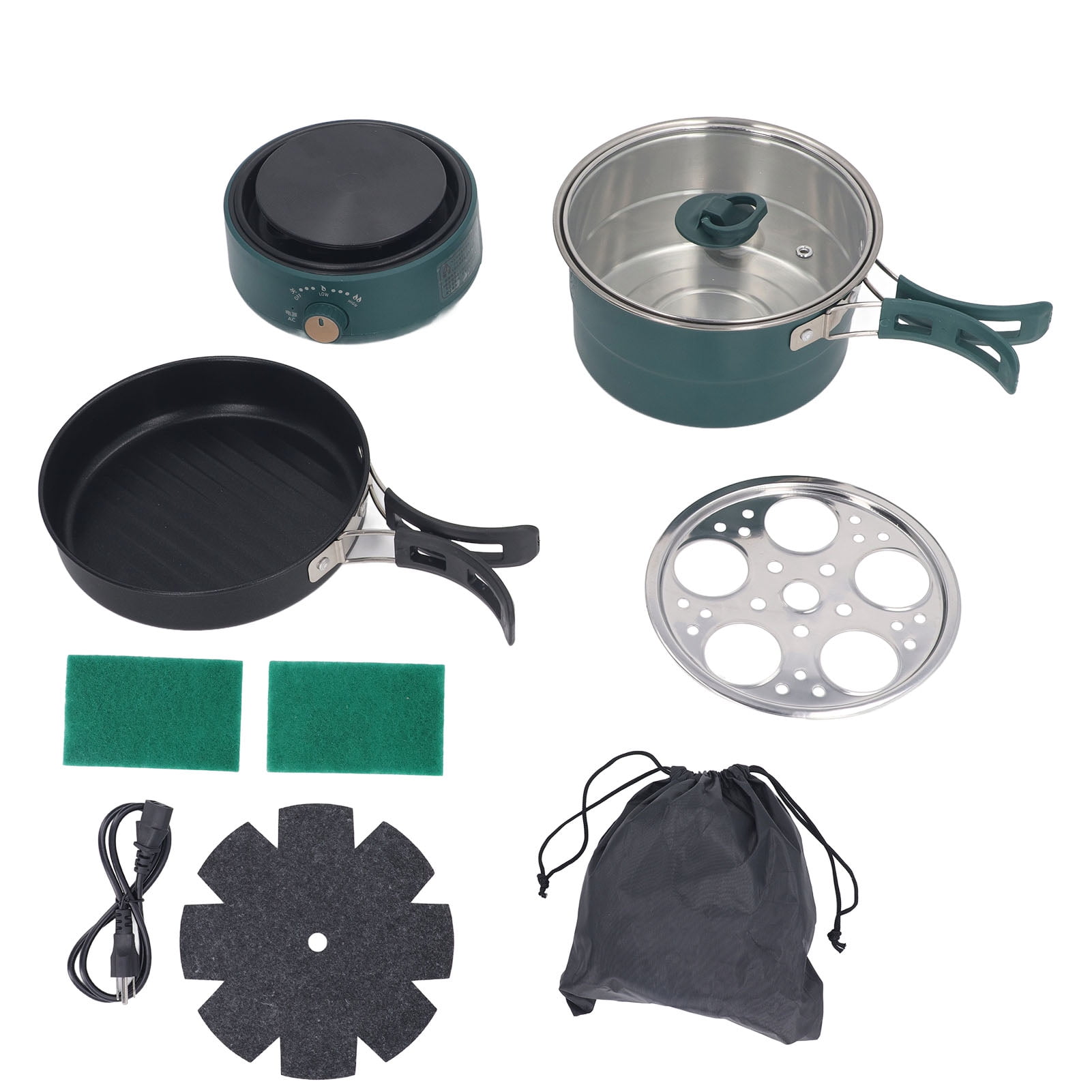 500W 1.6L Portable Electric Cooker With Foldable Handle Hot Pot For ...