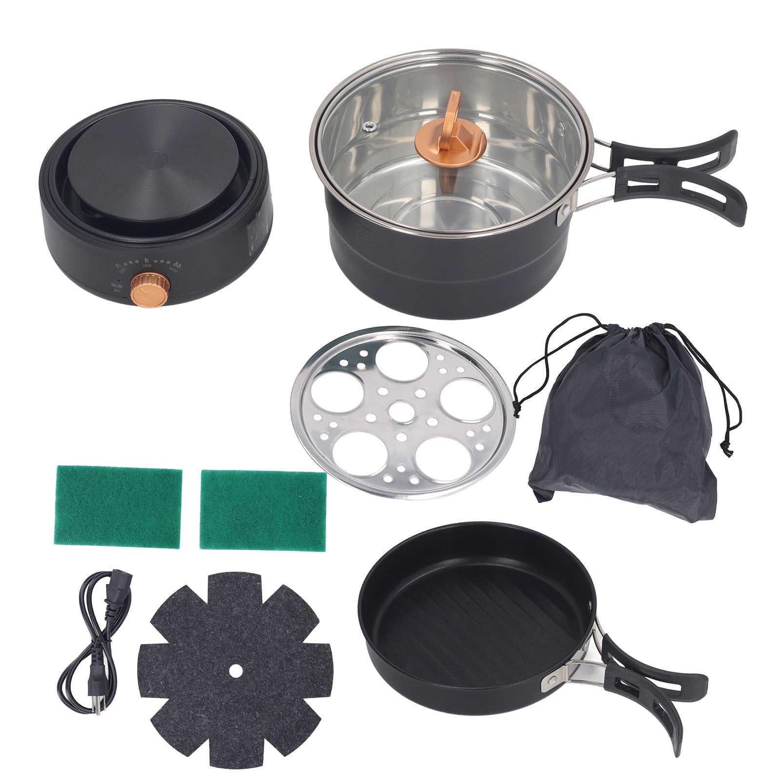 500W 1.6L Portable Electric Cooker With Foldable Handle Hot Pot For ...