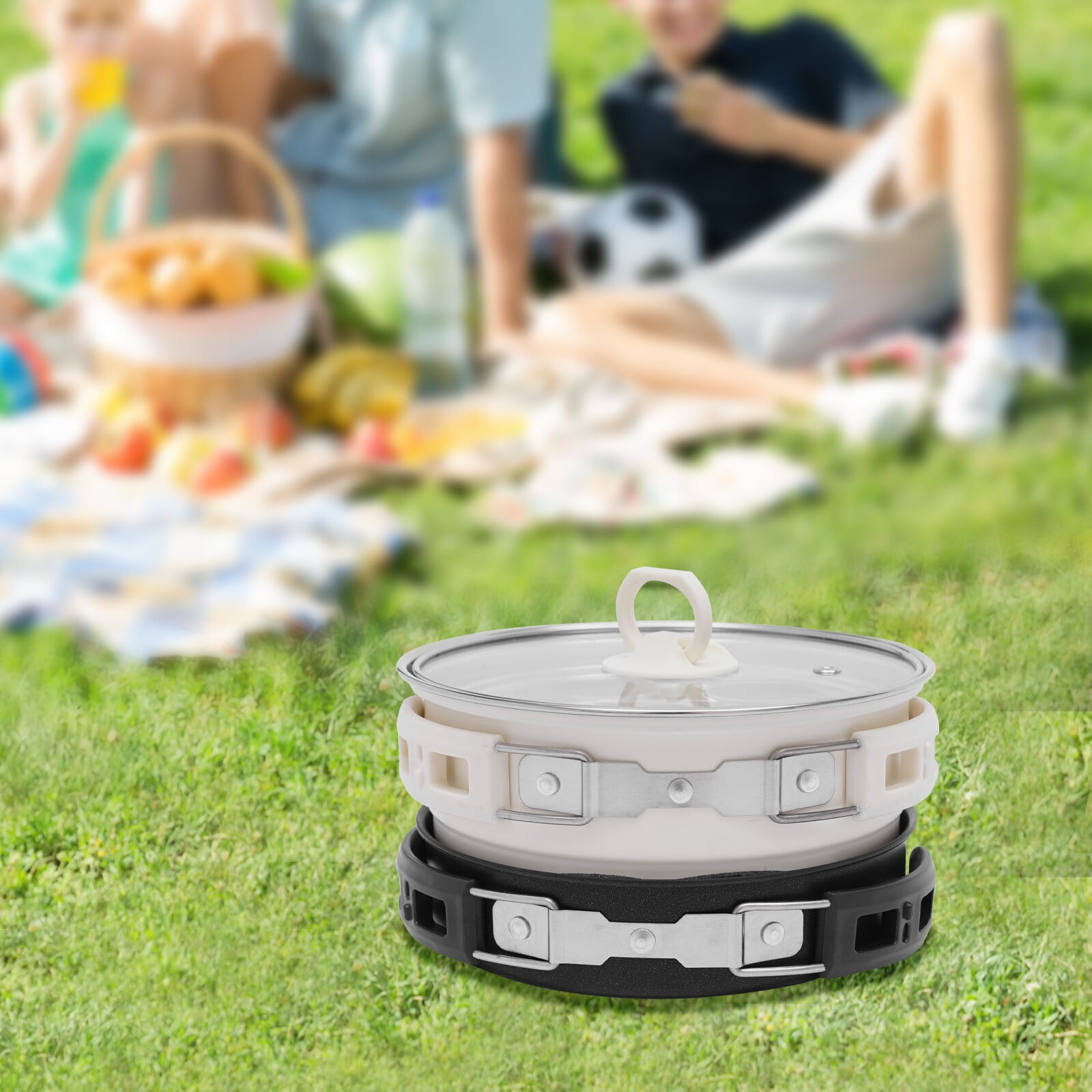 500W 1.6L Stainless Steel Mini Hot Pot Multifunction Split Electric ...