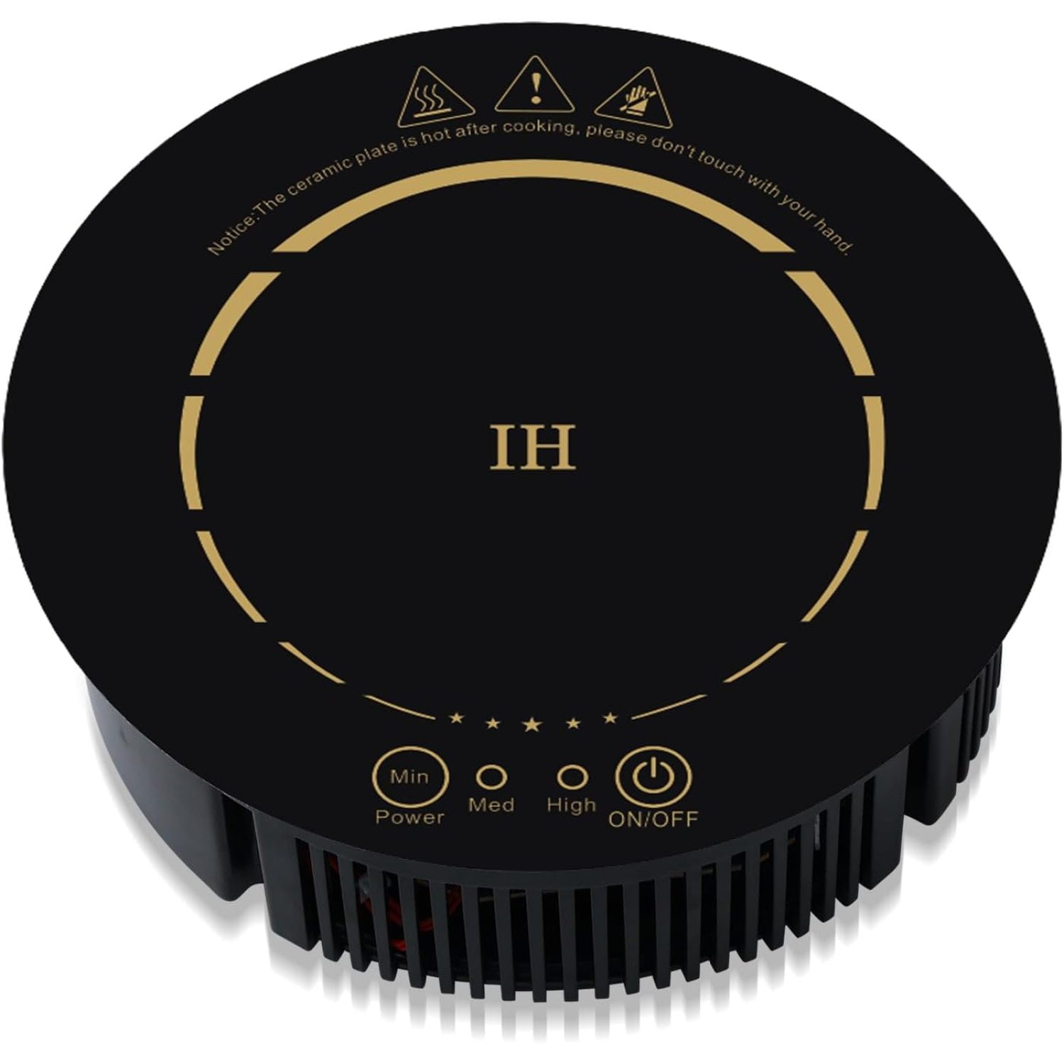 500W / 120V Induction Cooktop - 7.7“ Mini Portable Countertop Burners ...