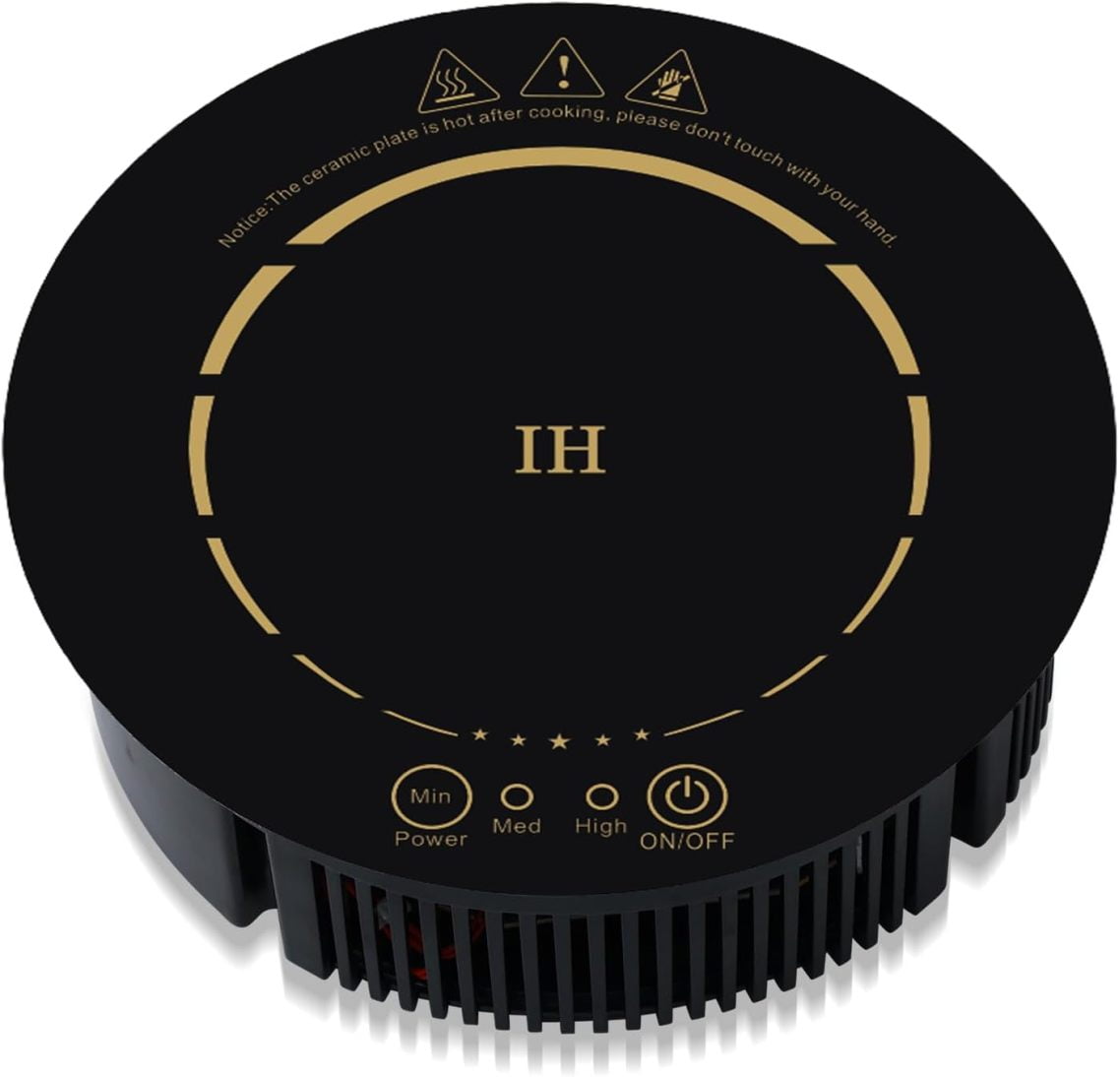 500W / 120V Small Induction Cooktop - 7.7" Mini Portable Countertop ...