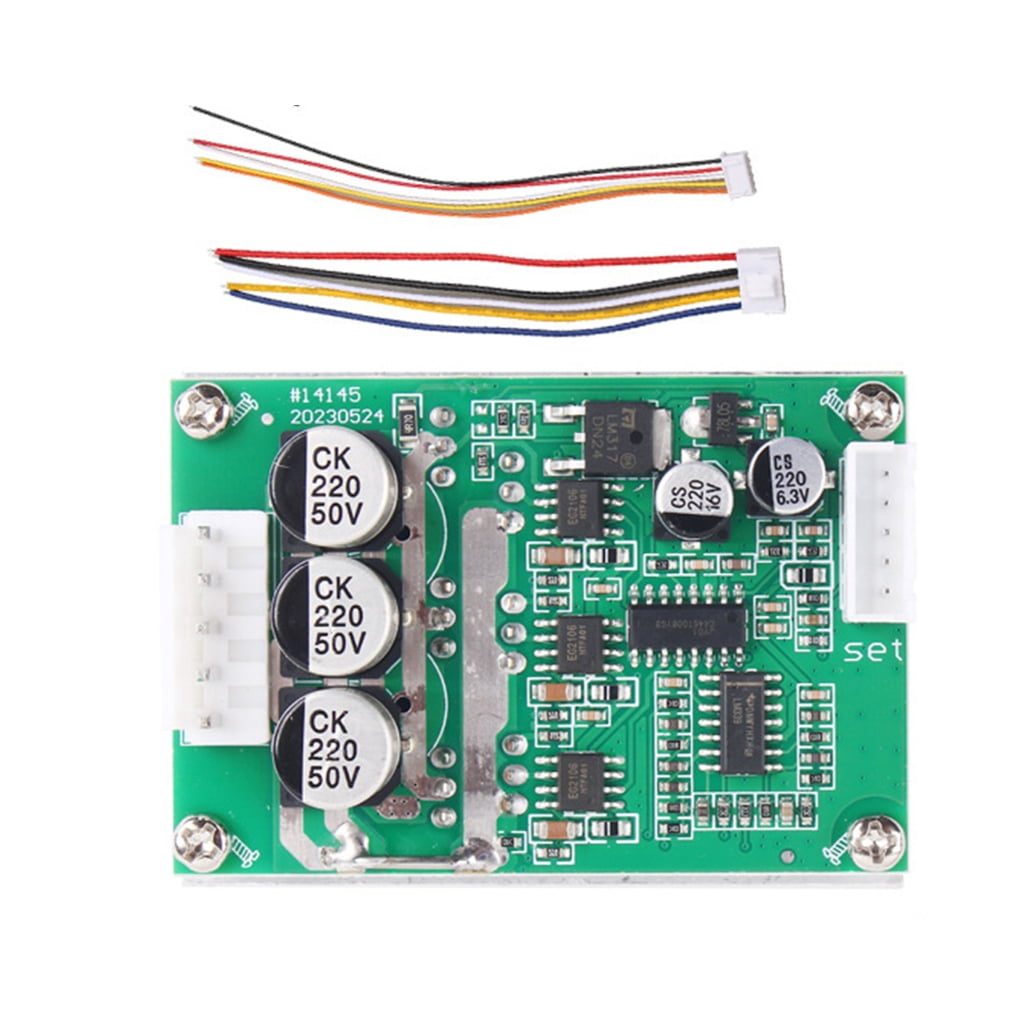 500W 15A Brushless Hall Less Motor Driver Board Reversible and Speed ...