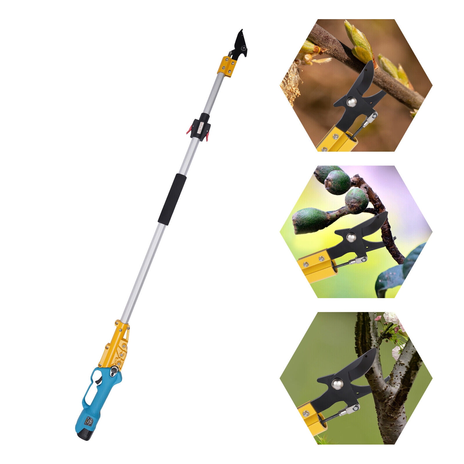 500W 28mm Cordless Electric Branch Scissors Pruning Shear Pruner Tree ...