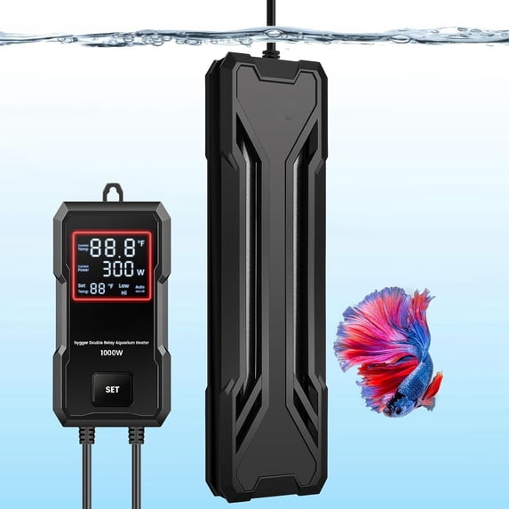 500W Aquarium Heater, Upgraded Submersible Fish Tank Heater with Dual ...