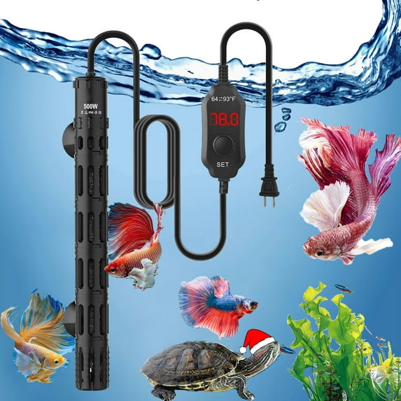 Tawatiler Aquarium Heaters, 500W Fish Tank Heaters with LED Digital ...