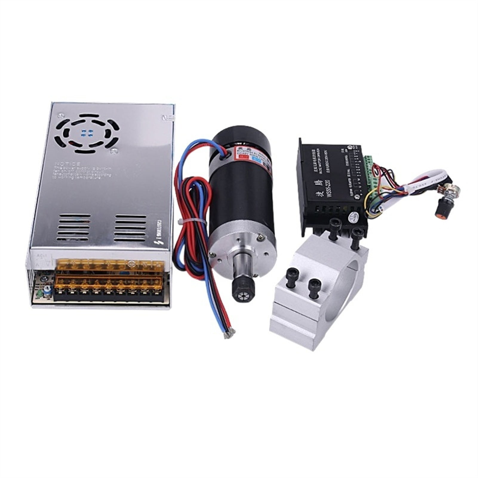 500W CNC Brushless Spindle Motor Milling Machine 55mm Clamp Stepper ...