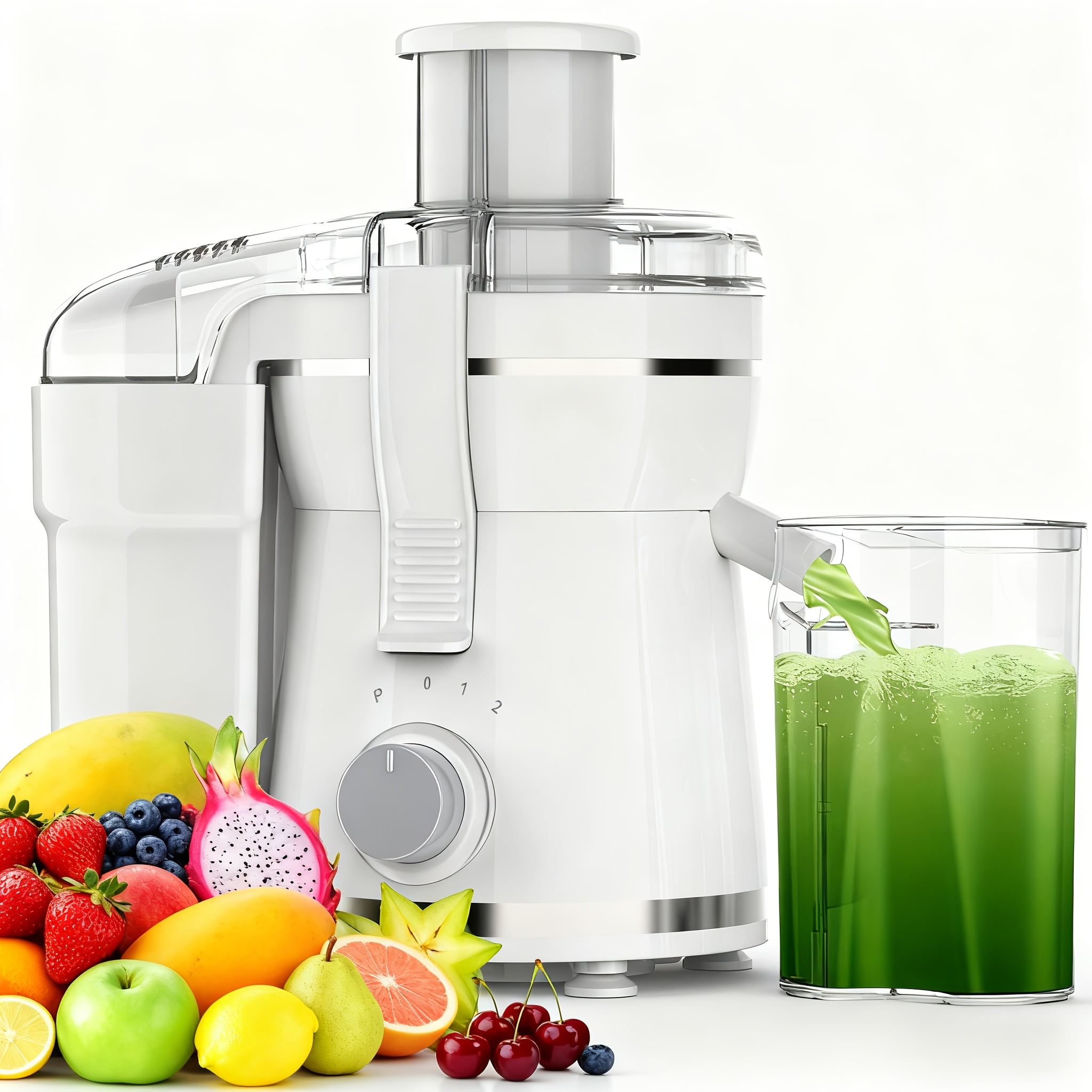 500W Centrifugal Juicer with 3" Wide Mouth Feed Chute, Stainless Steel ...