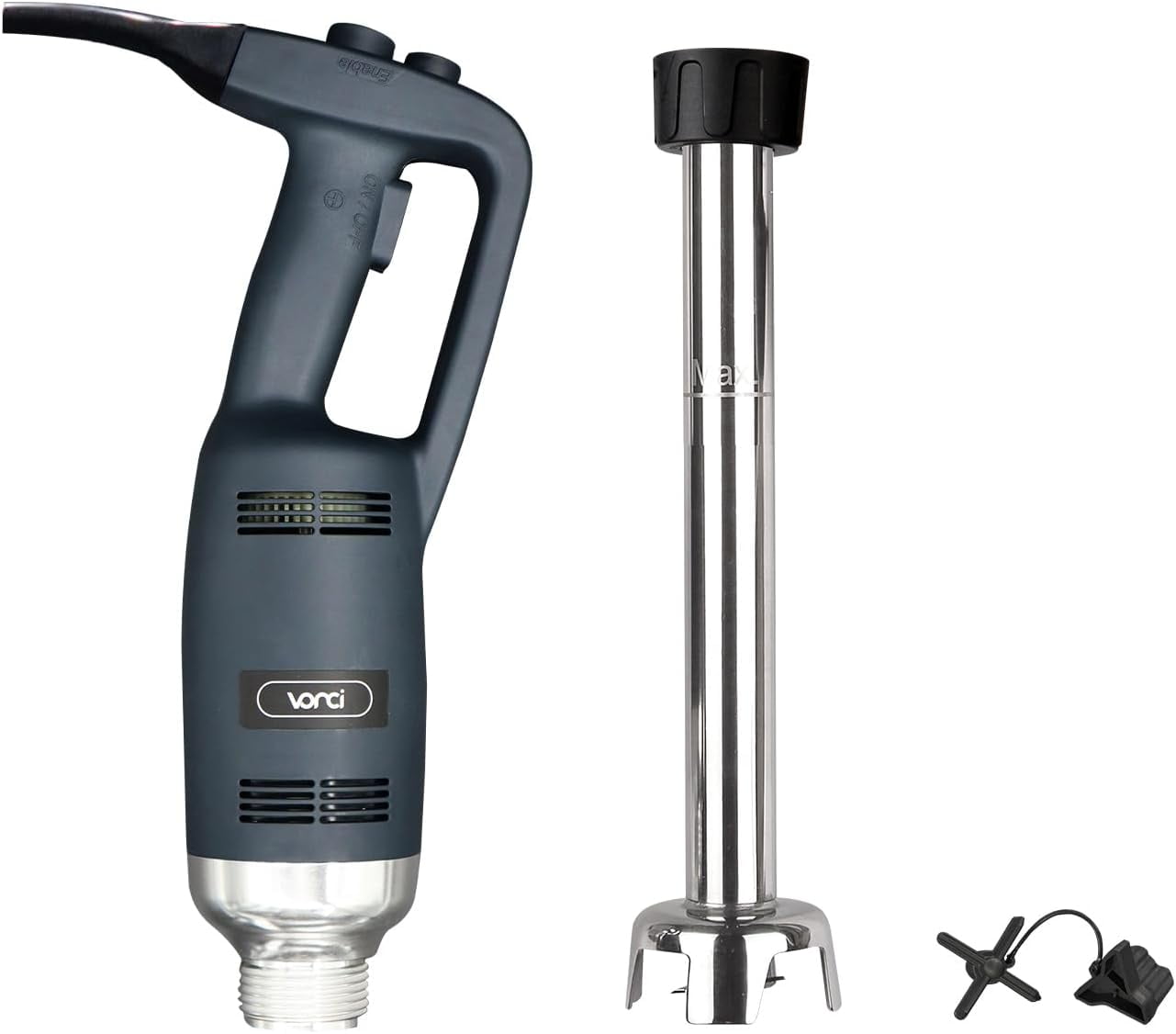500W Commercial Immersion Blender, 16" SUS 304 Removable Shaft, Heavy ...