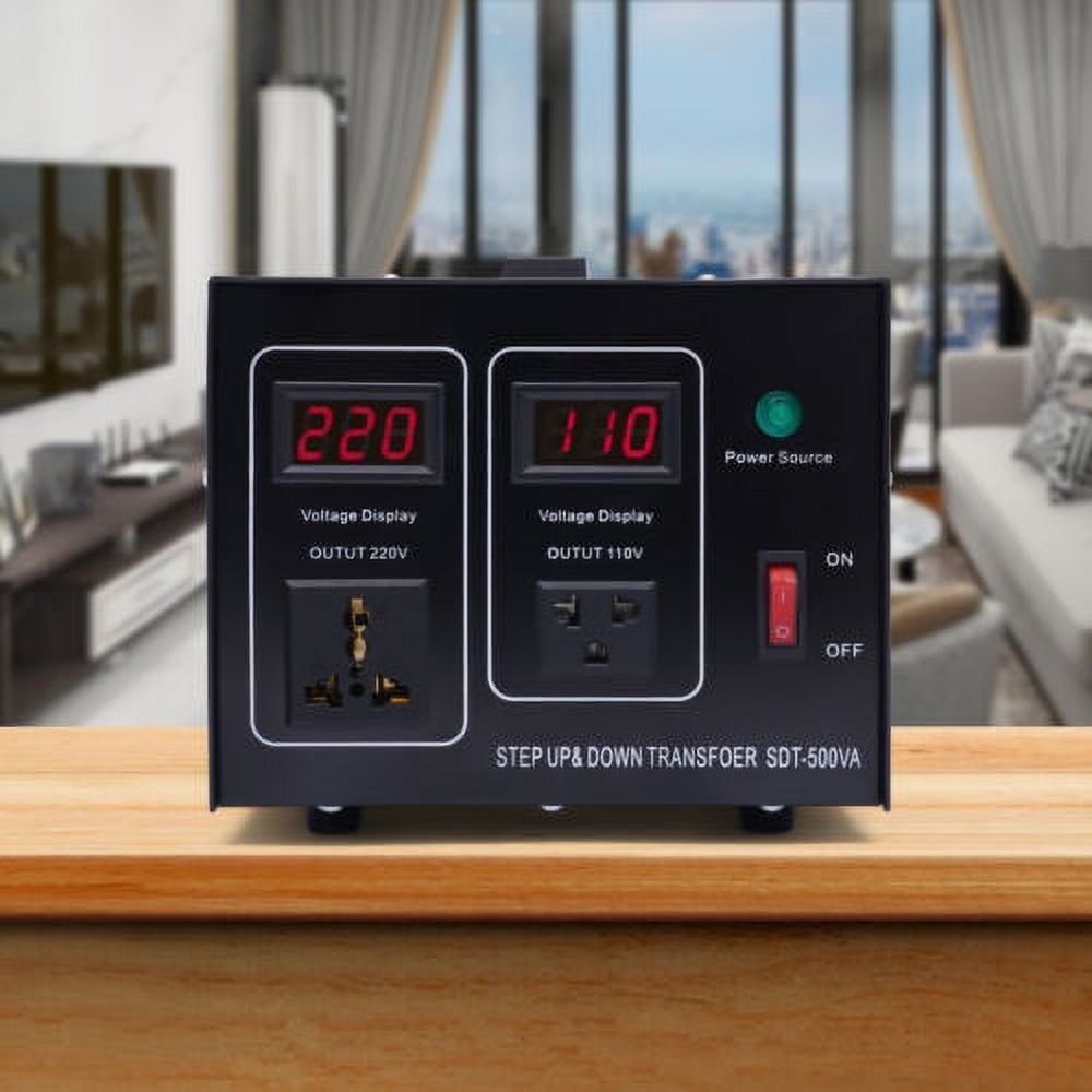 500W Digital Step UP/Down Transformer 220V to 110V/120 to 240V Voltage Converter - Walmart.com