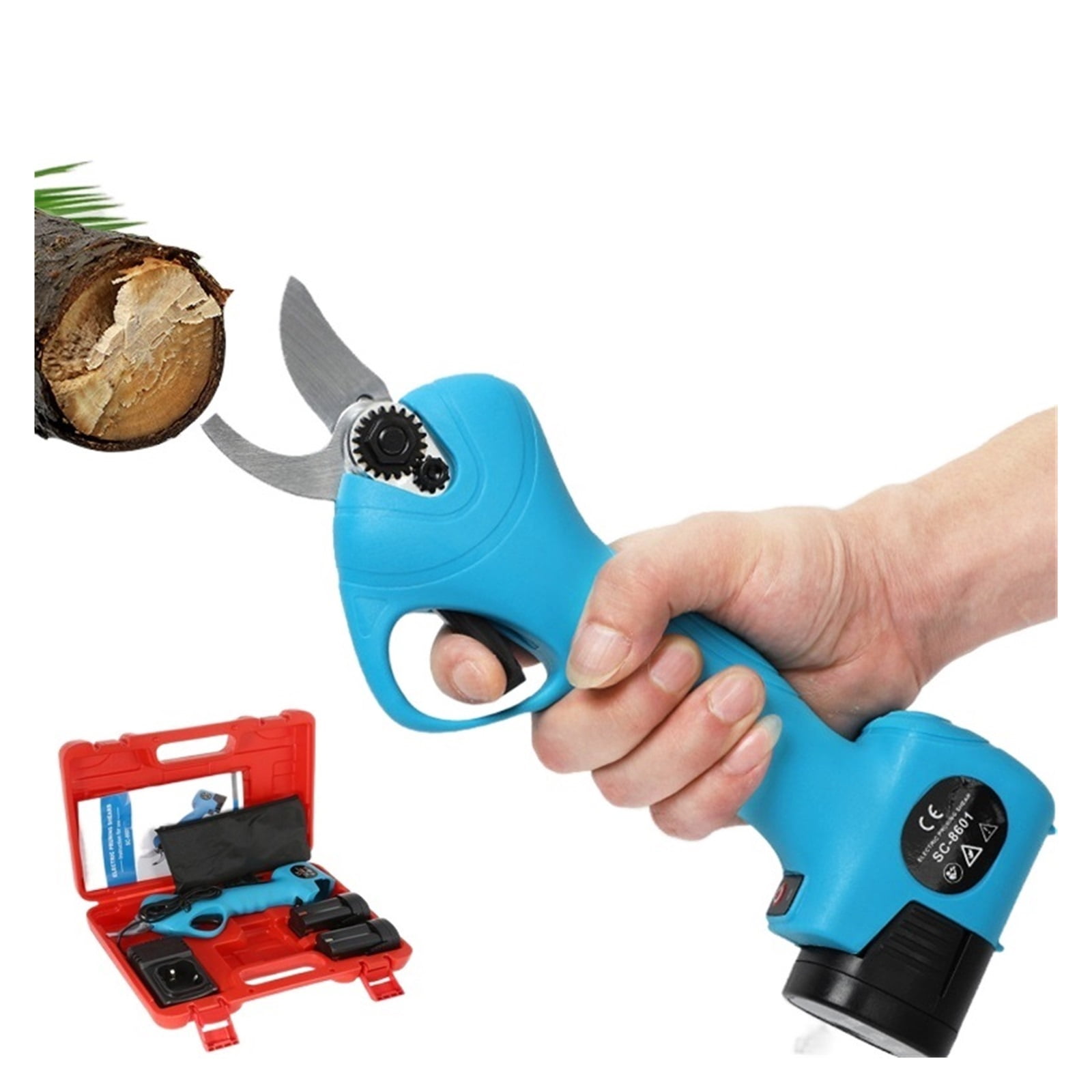 500W Electric Pruning Shear 25mm Garden Cordless Hedge Trimmer 1 Li-ion ...