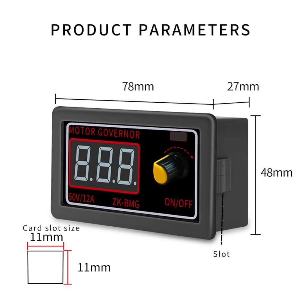 500W High Power PWM Direct Current Motor Speed Controller Digital Tube ...