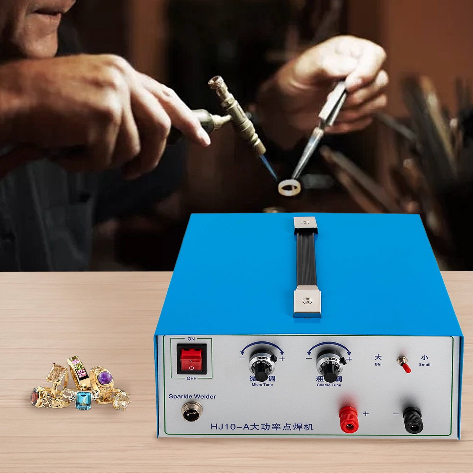 500W Jewelry Welding Machine Pulse Sparkle Spot Welder Gold Silver ...
