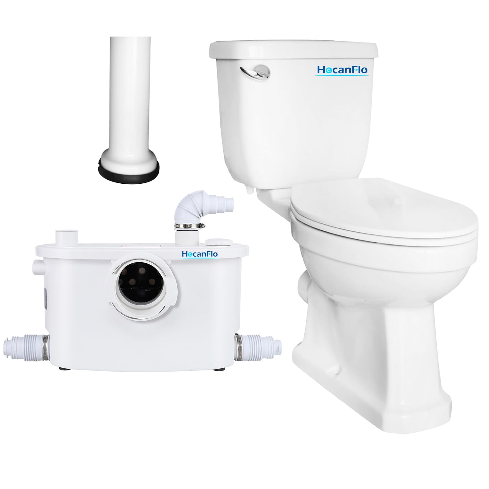 500W Macerating Toilet: 3-Inlet, Upflush with Pump Kit, Ideal for Basement Bathroom - Walmart.com
