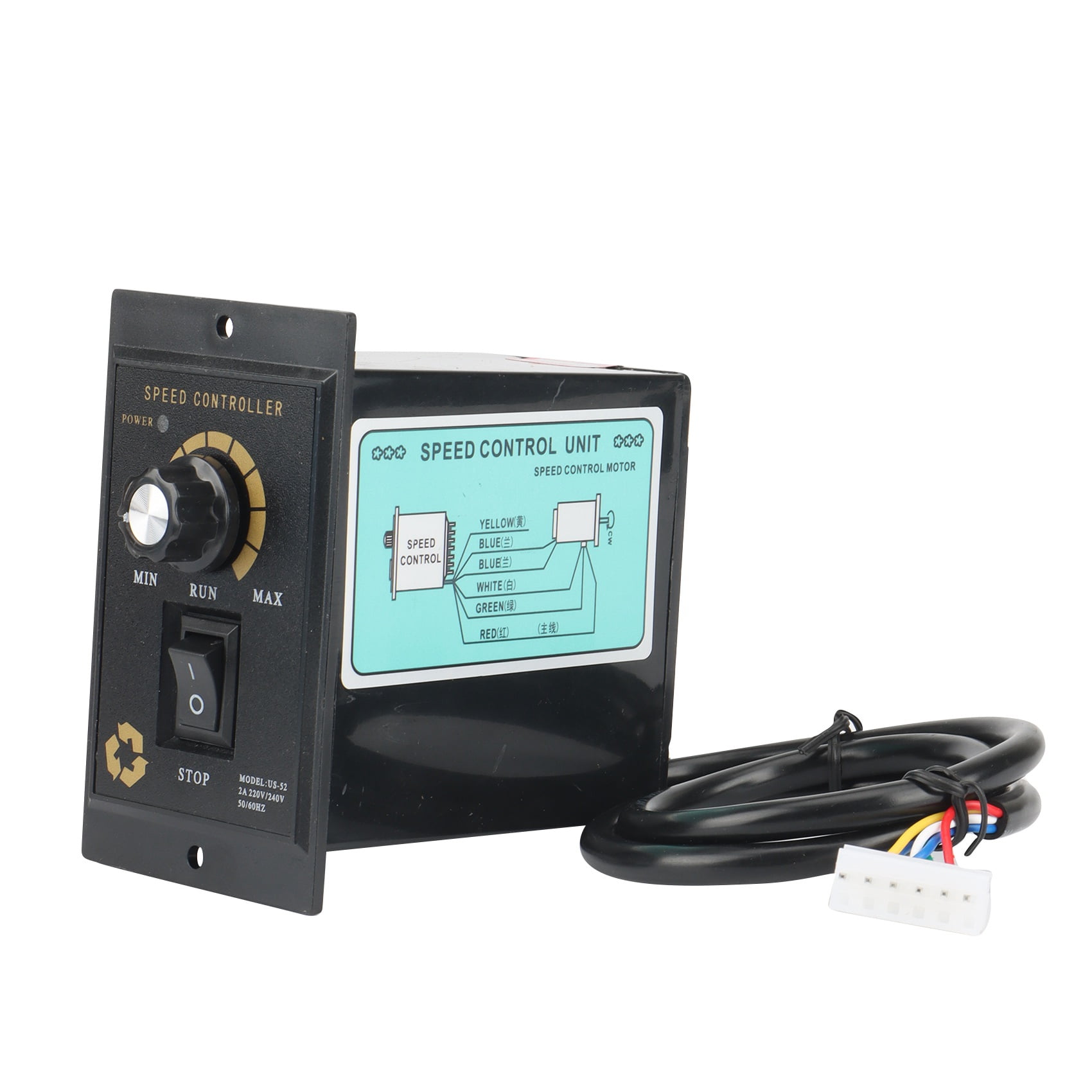 500W Motor Speed Controller AC 220V Precision Regulator Forward and ...