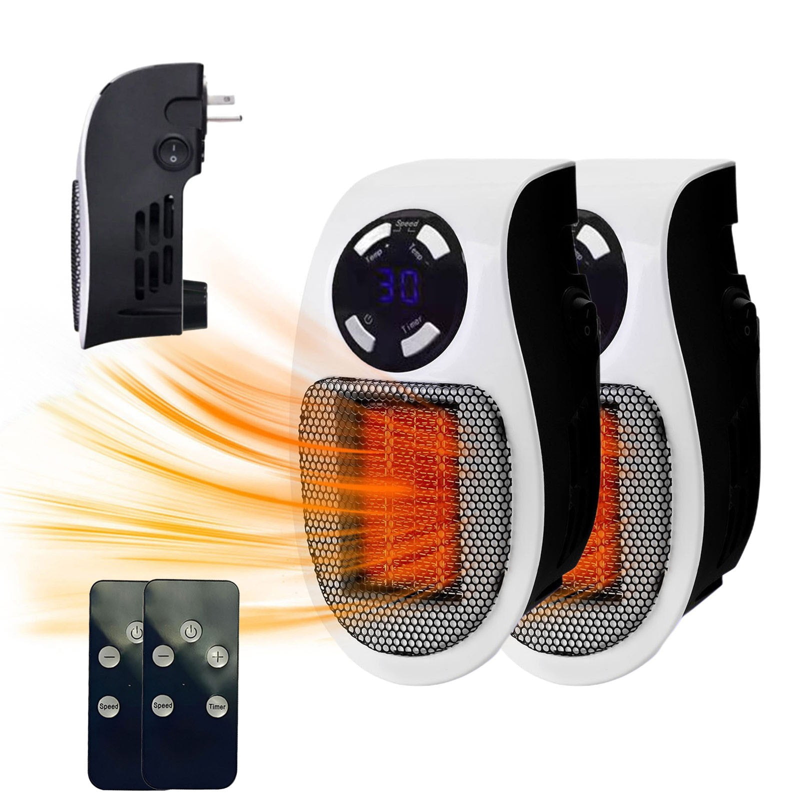 500W Plug In Heater, Cyber Heater Plug In, Upgraded Space Heaters For ...