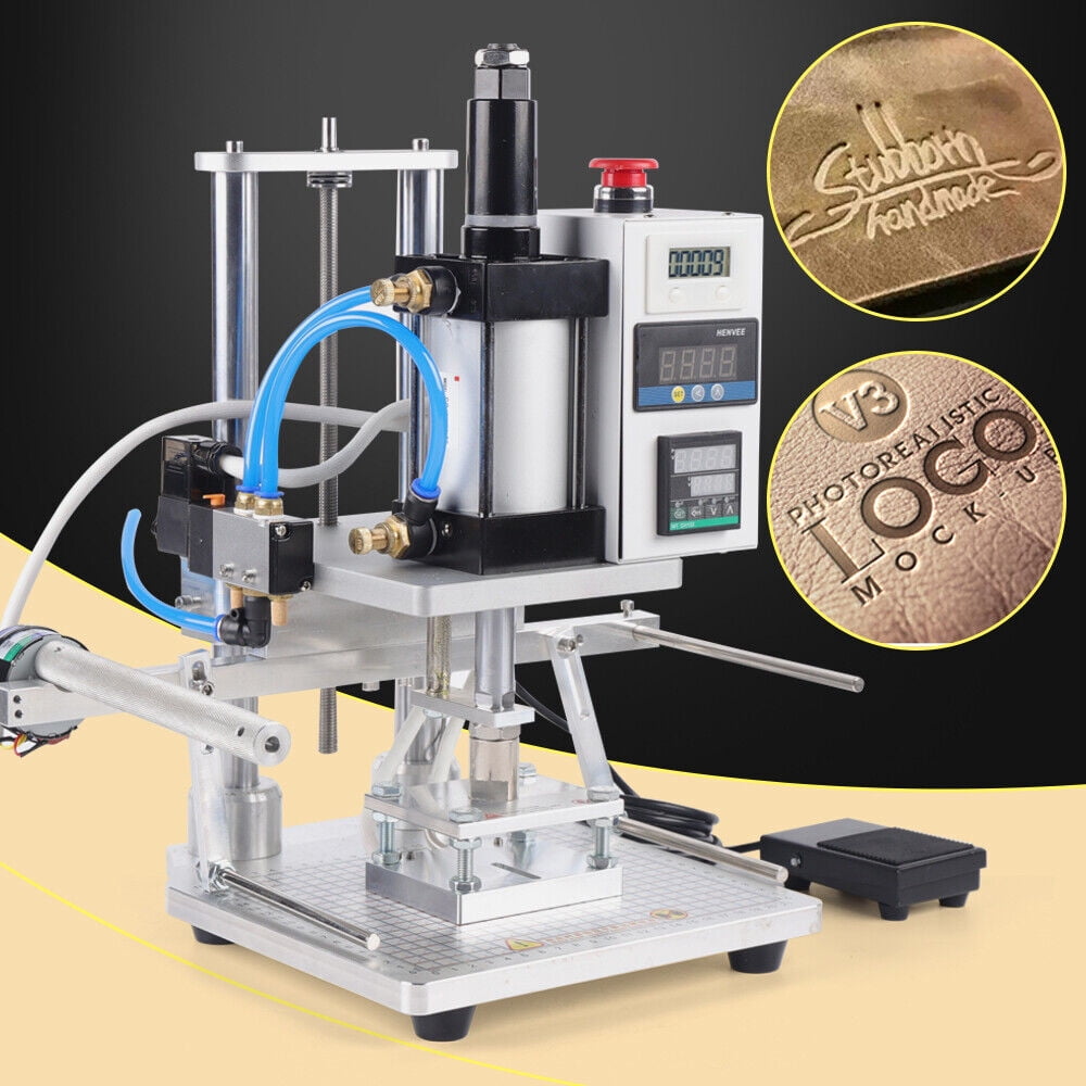500W Pneumatic Hot Foil Stamping Machine PVC Card Leather Wood ...