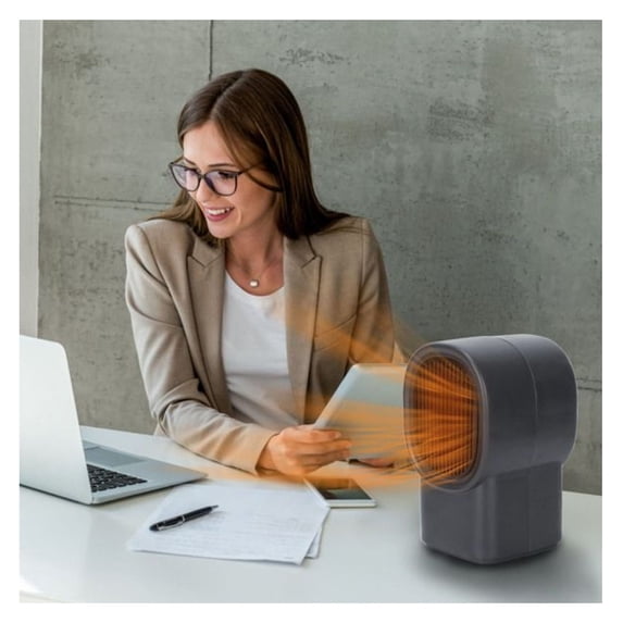 500W Portable Space Heater, Mini Electric Fan Heater for Home Office ...