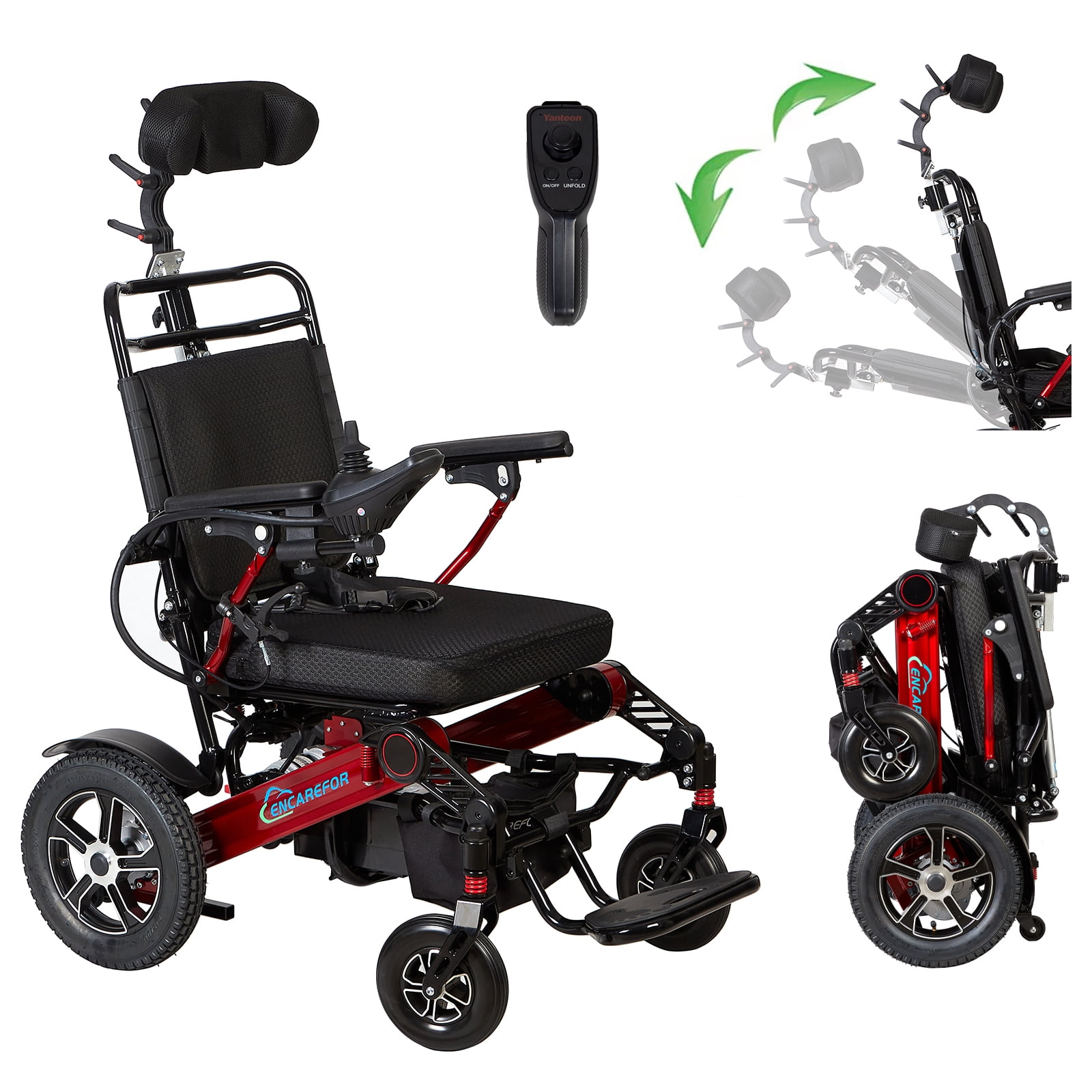 Customer reviews for 500W Reclining Electric Wheelchair, 20" Folding ...