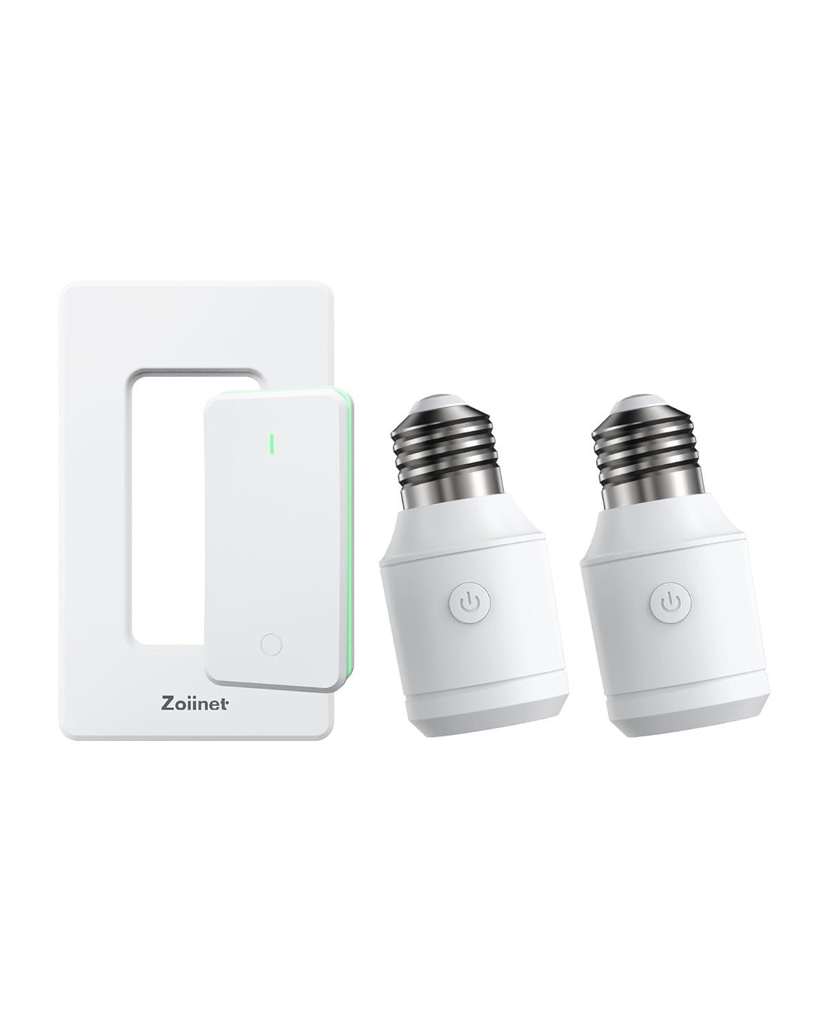 500W Wireless Light Switch with Remote Control for Pull Chain Lighting Fixture, Featuring 2 E26 ...