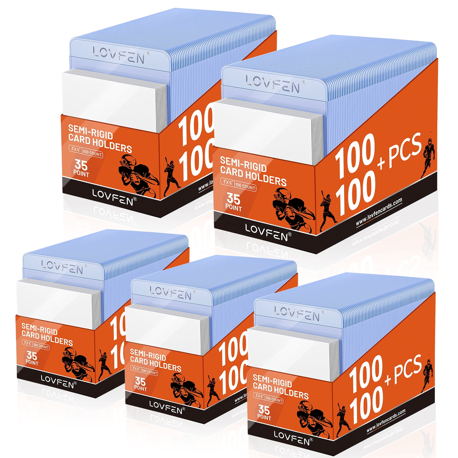 500ct Semi Rigid Card Holders & 500ct Card Sleeves for PSA, SGC, BGS ...