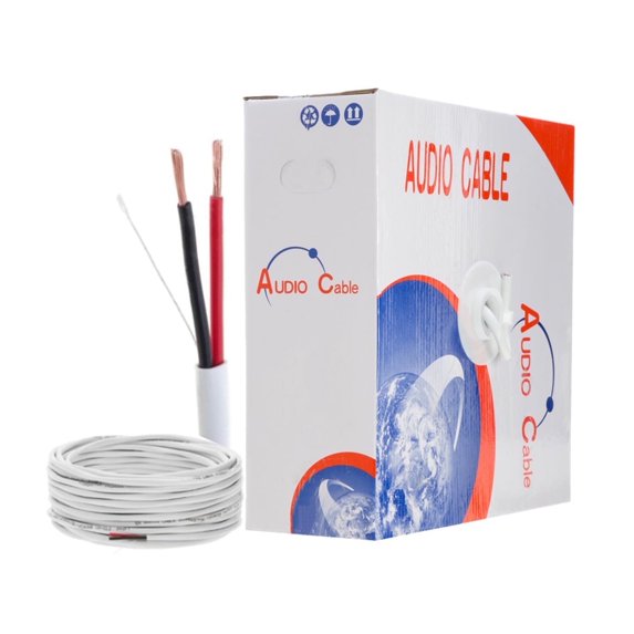 500ft 18/2 Speaker Wire – CL2 Rated Copper Clad Aluminum CCA Cable for ...