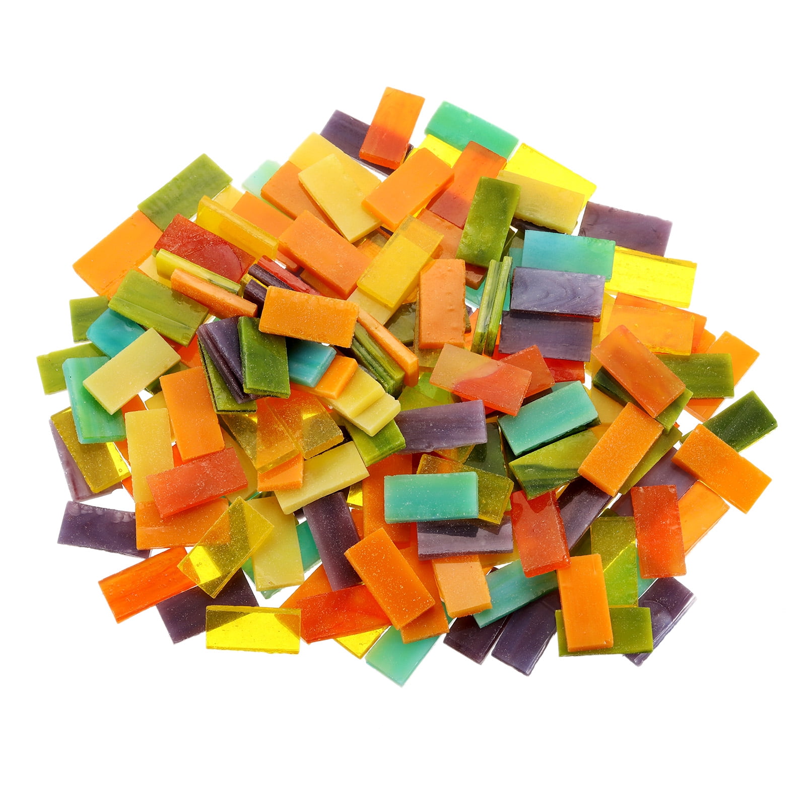 500g/1.1lb Mixed Color Rectangular Mica Mosaic Tile, 340 Pcs, Mixed ...