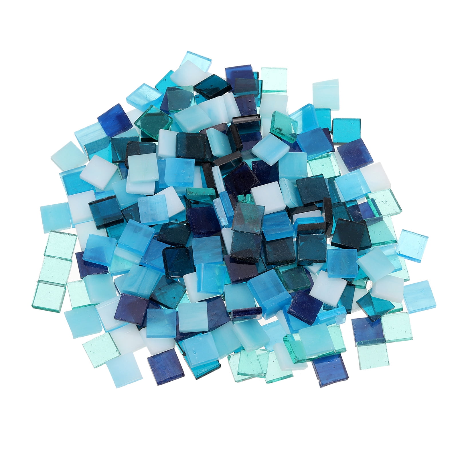 500g/1.1lb Mixed Color Square Mica Mosaic Tile, 700 Pcs, Mixed Blue ...