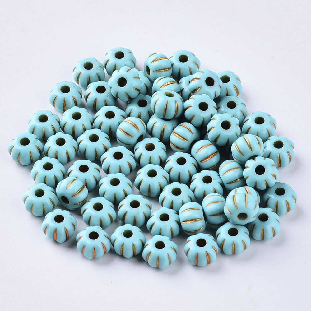500g Acrylic Beads Metal Enlaced Plating Acrylic Beads Golden Metal ...