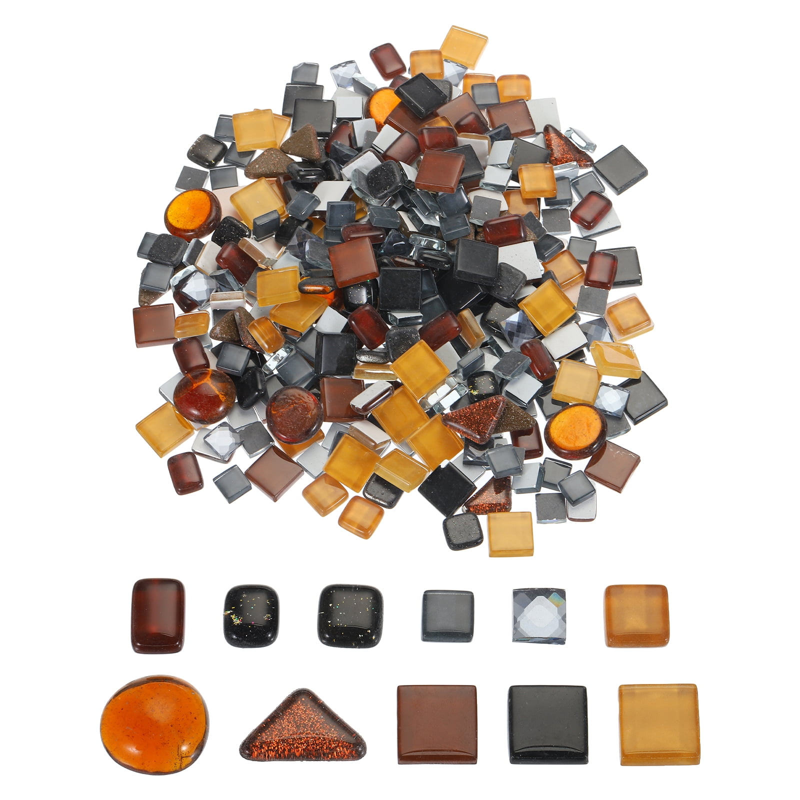 500g Irregular Crystal Glass Mosaic Tiles, Craft Tiny Mosaic Tiles Bulk ...