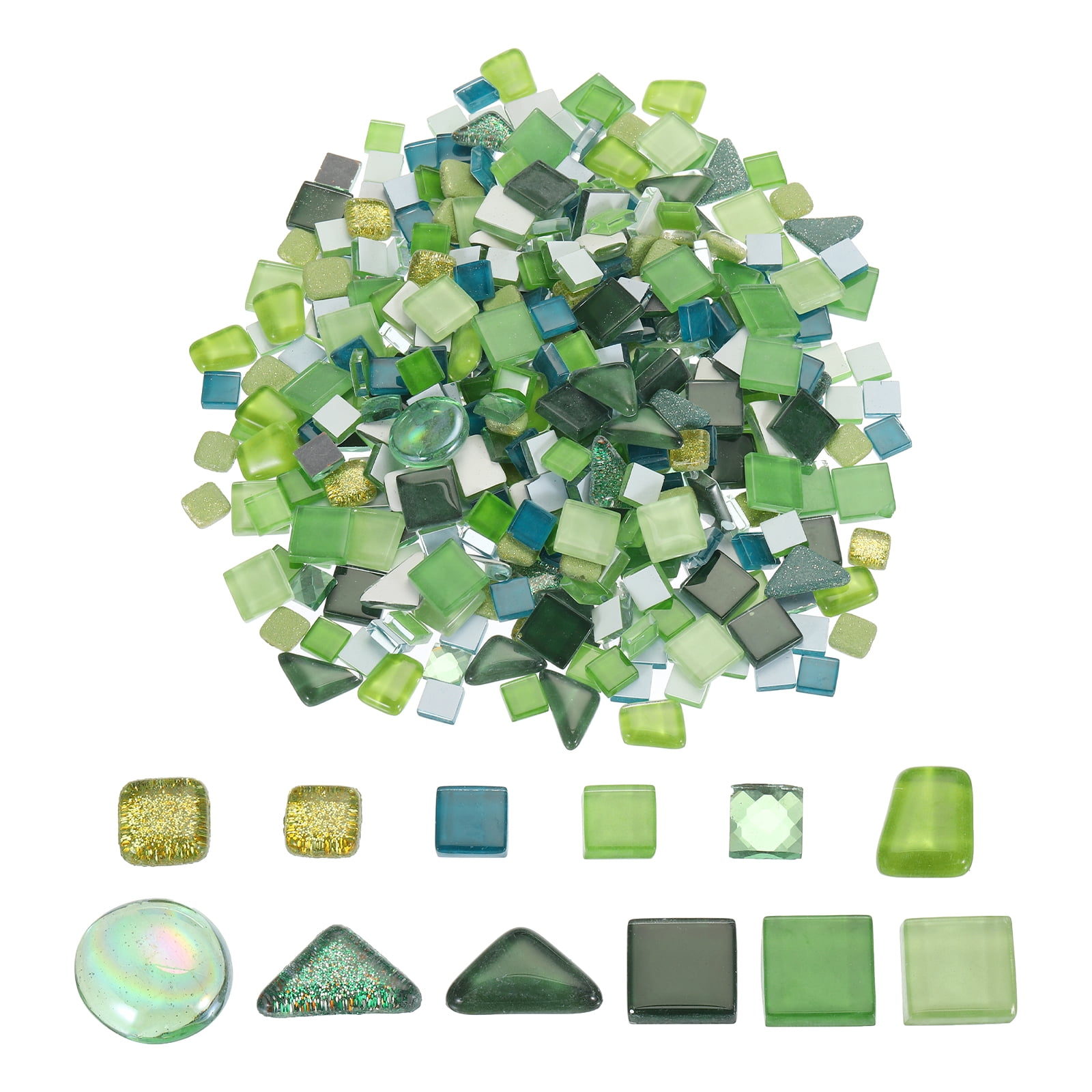 500g Irregular Crystal Glass Mosaic Tiles, Craft Tiny Mosaic Tiles Bulk ...