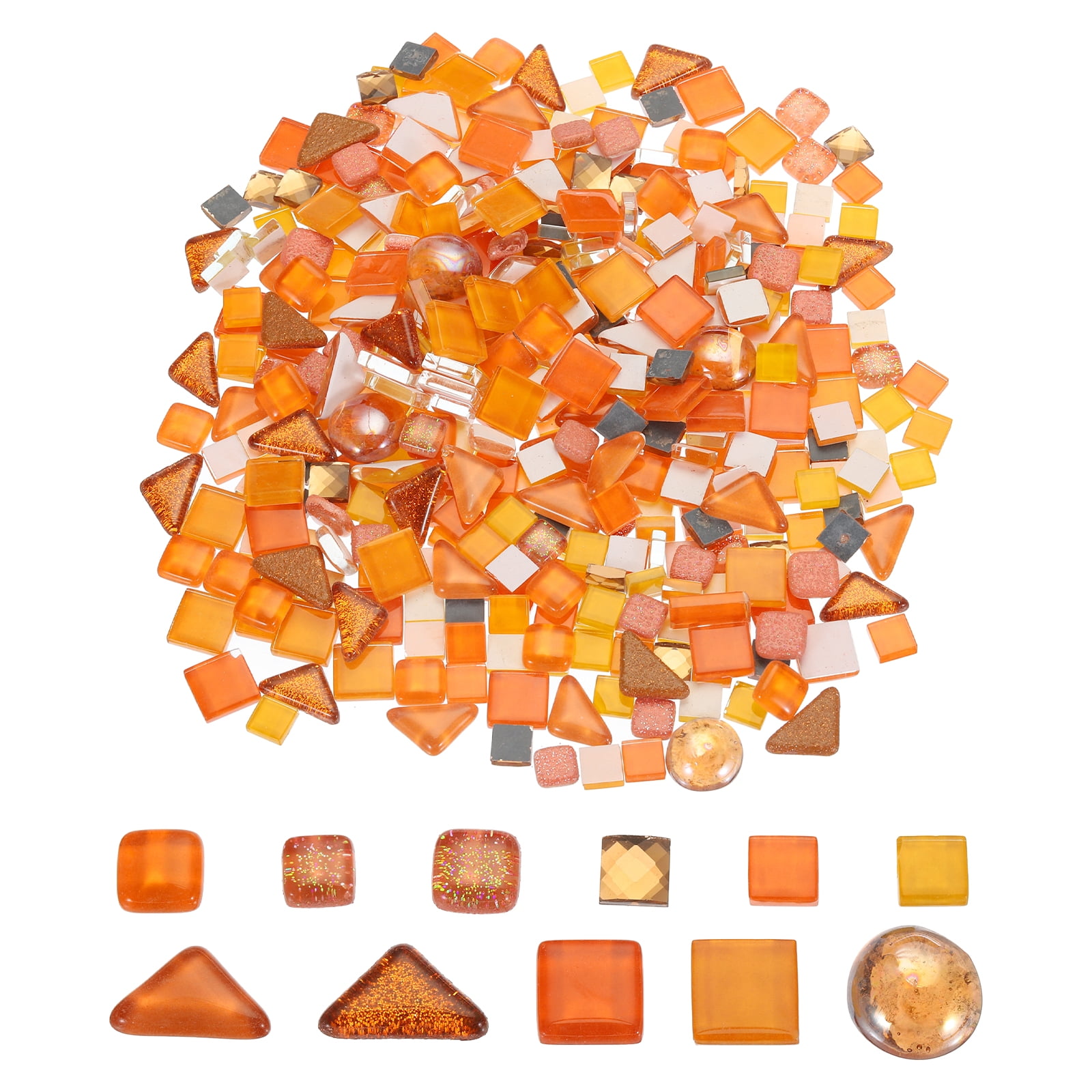500g Irregular Crystal Glass Mosaic Tiles, Craft Tiny Mosaic Tiles Bulk ...