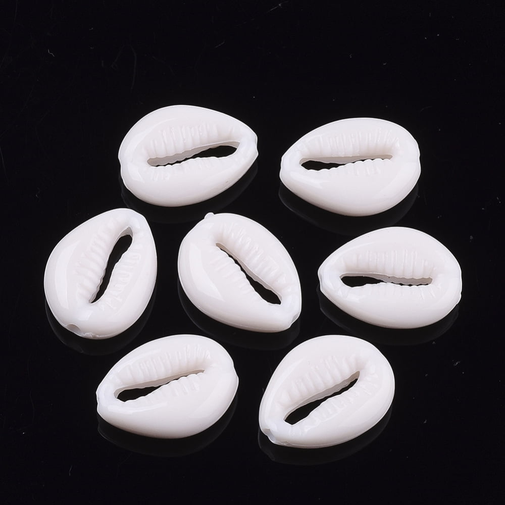 500g Opaque Acrylic Beads Cowrie Shell Seashell Color 17.5x13.5x5.5mm ...