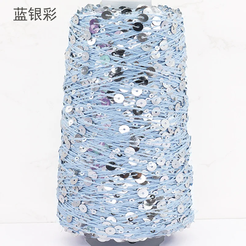 500g Pure Cotton Sequin Yarn,72 Colors DIY Hand Woven Sweater Jacket ...
