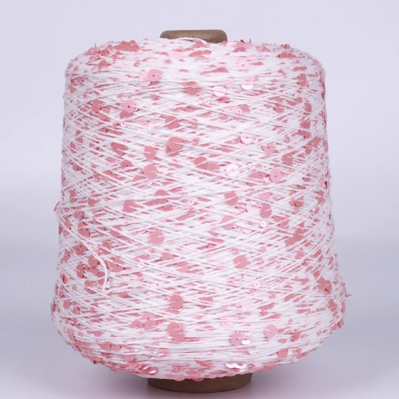 500g Pure Cotton Sequin Yarn,72 Colors DIY Hand Woven Sweater Jacket ...