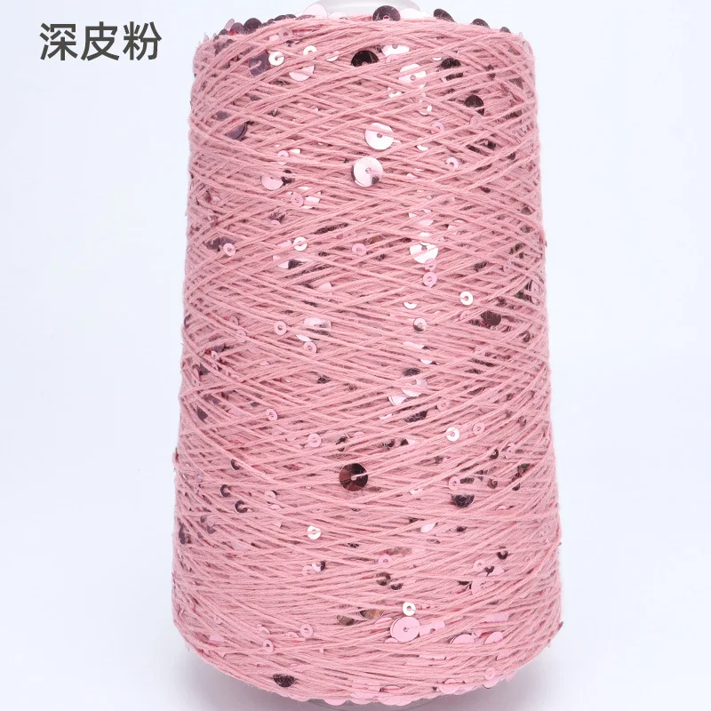 500g Pure Cotton Sequin Yarn,72 Colors DIY Hand Woven Sweater Jacket ...