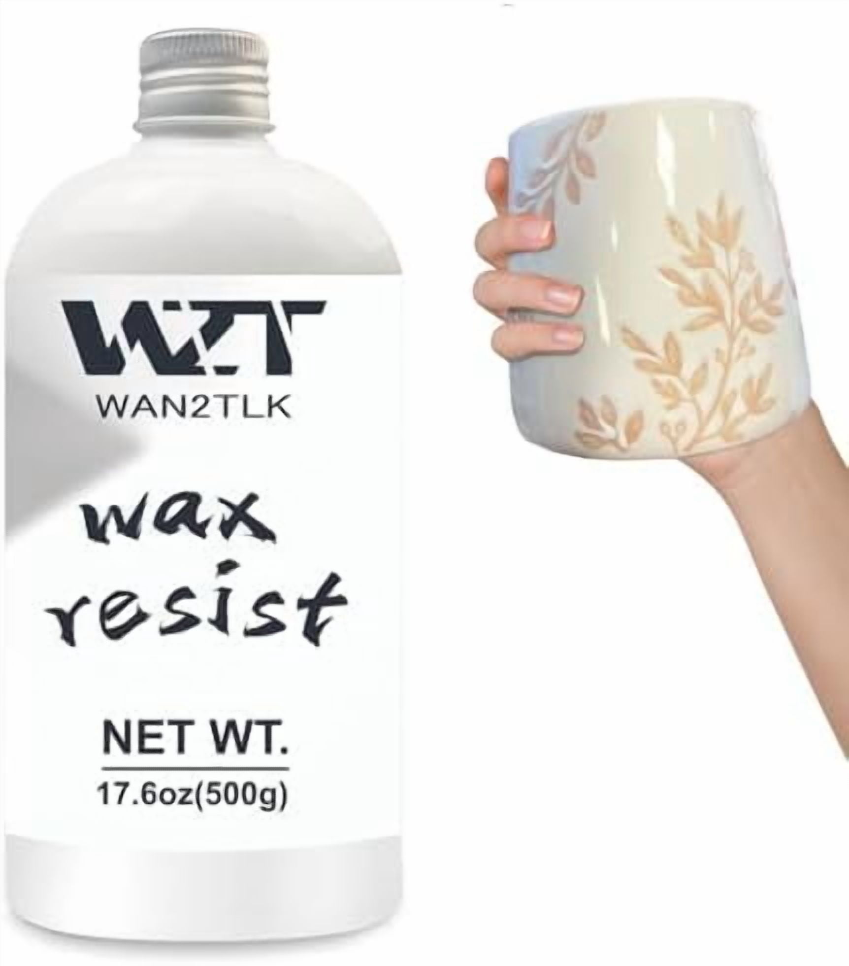 500g Wax Resist for Pottery Glaze, Tracing Patterns on Pottery with Wax ...