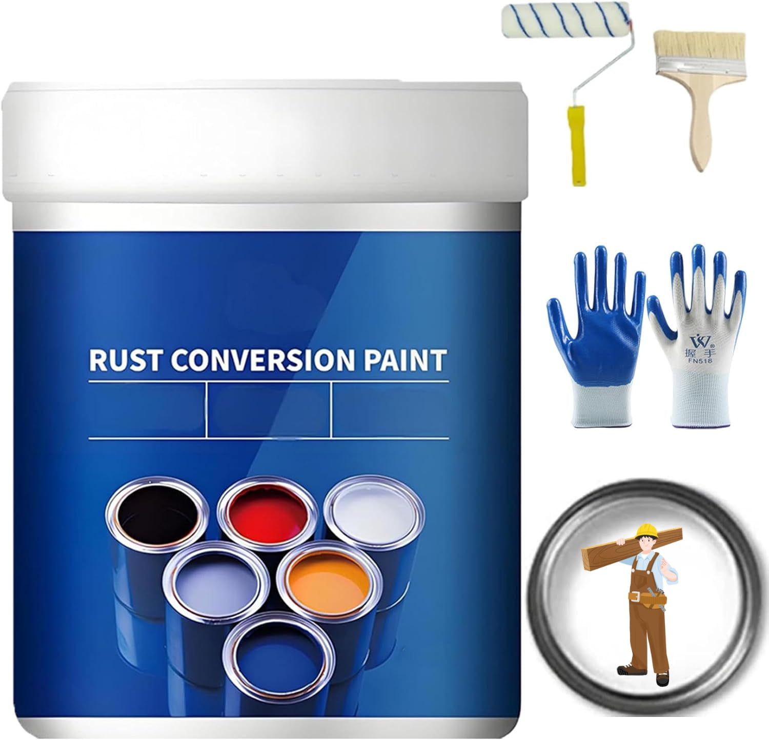 500g Weatherproof Rust Converter Paint for Metal, Rust Converter for ...